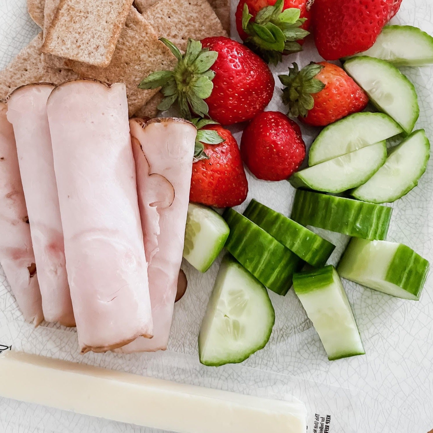Turkey and Cracker Lunch Box with Strawberries and Almonds – Brittany ...